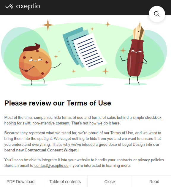 Contractual Consent Management | Axeptio